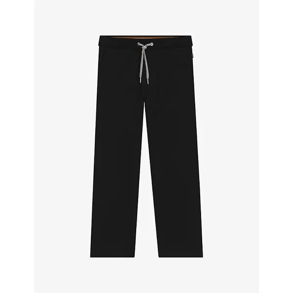 BOSS Straight-leg Cotton-blend Jogging Bottoms