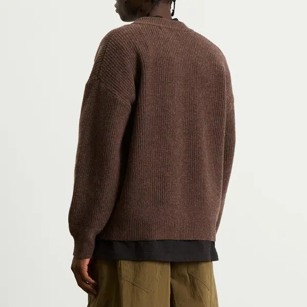 FRIZMWORKS Heavy Wool Round Cardigan - Choco Brown