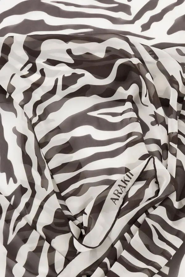 Arakii Silk Scarf - Zebra