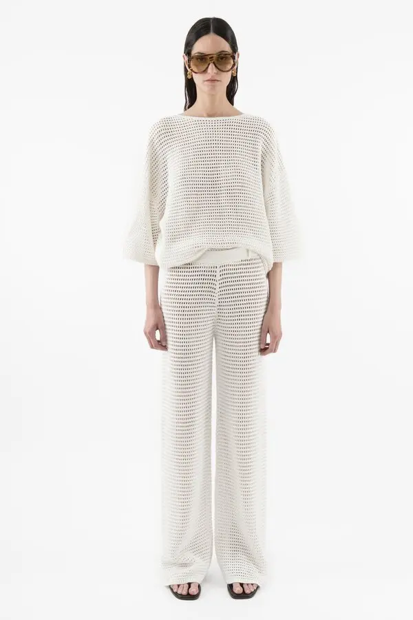 Arakii Crochet T-shirt - Off-white
