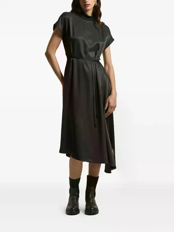 Peserico Mock-neck Asymmetrical Hem Dress
