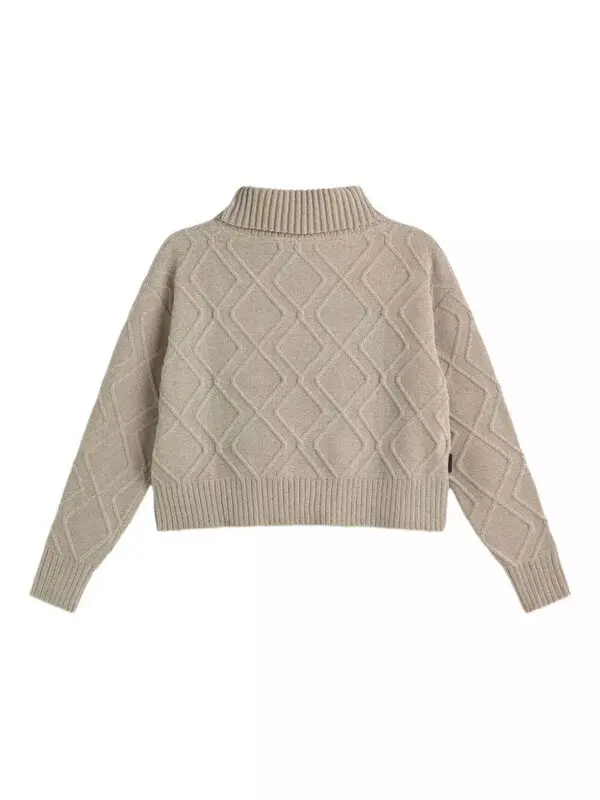 RRD Diamond Pattern Turtleneck Sweater