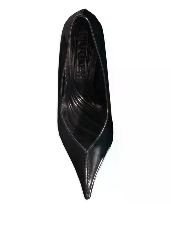 MUGLER 95mm Pointed-toe Sculpted-heel Pumps