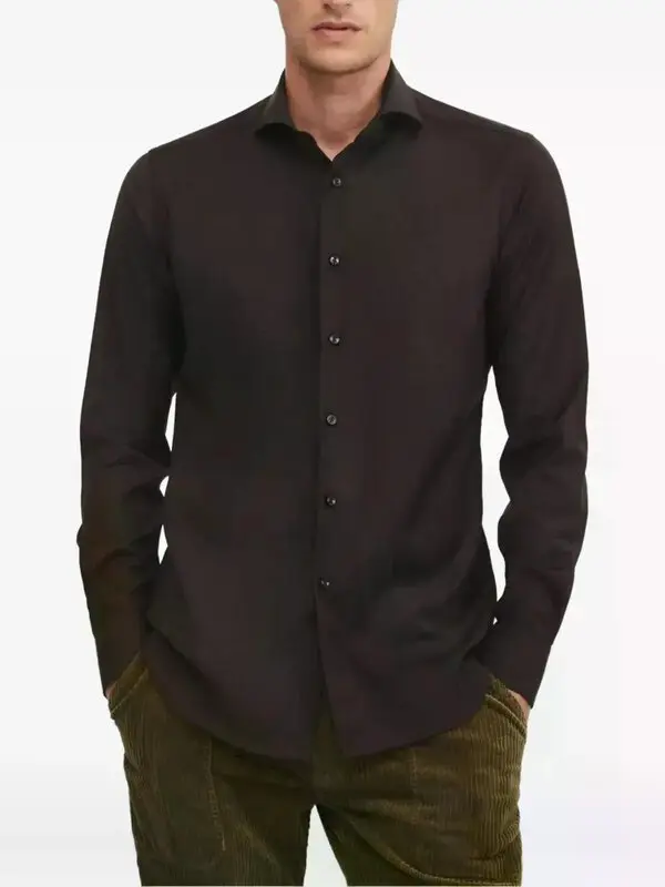 XACUS Button-cuff Wool Shirt