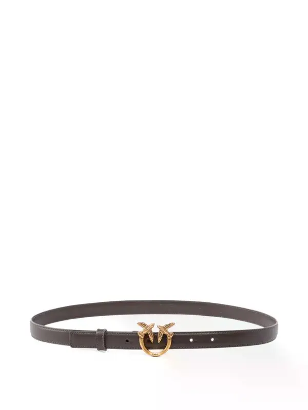 Pinko Bird-buckle Leather Belt - Brown