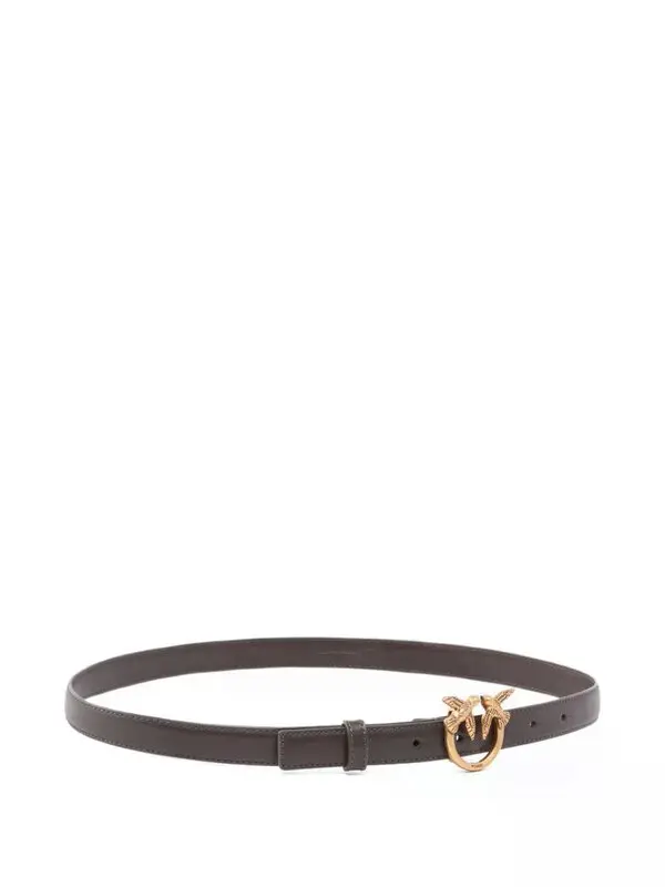 Pinko Bird-buckle Leather Belt - Brown