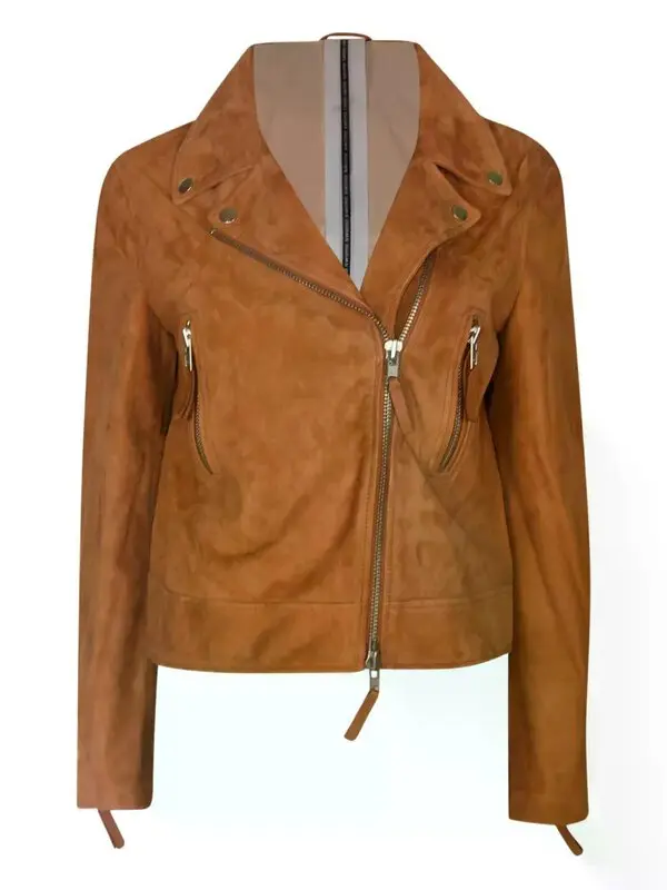 SWORD 6644 Zip-fastening Suede Jacket