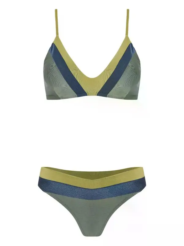 LYGIA & NANNY Joaquina Colour-block Bikini Set - Green