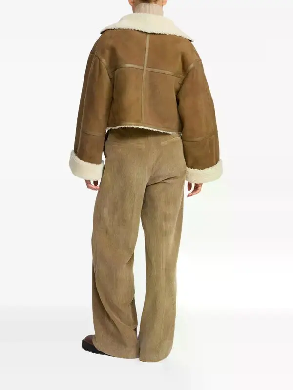 YVES SALOMON Shearling-trimmed Suede Jacket