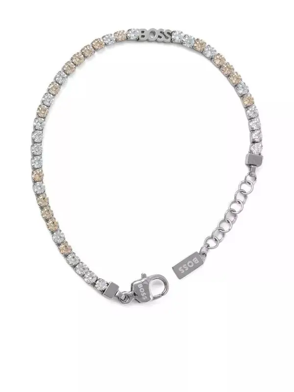 BOSS Crystal-embellished Tennis Bracelet - Silver