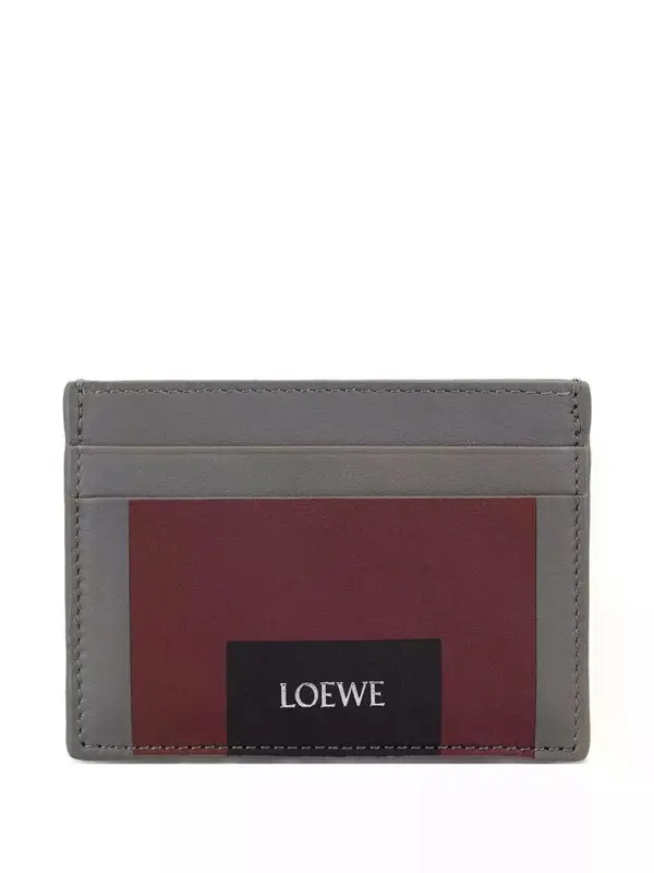 Loewe Colour-block Leather Cardholder - Grey