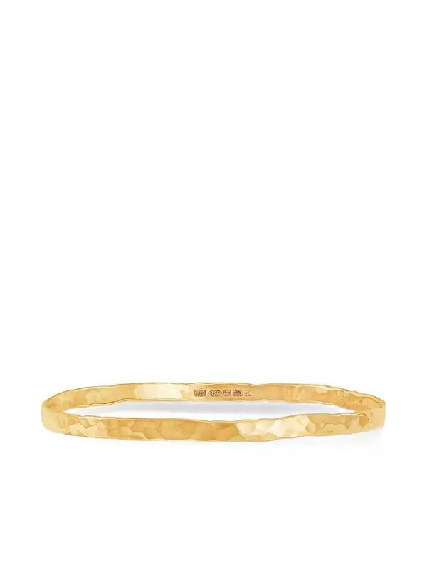 DOWER & HALL Hammered Nomad Bangle - Gold
