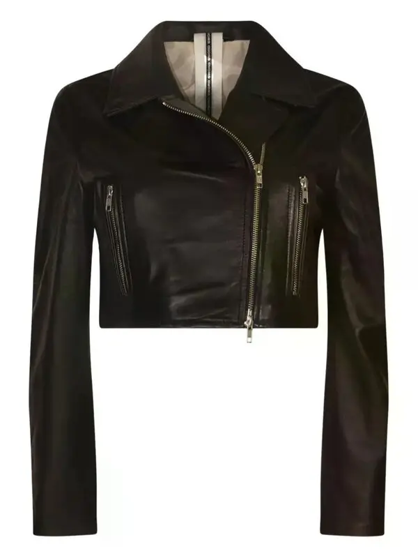 SWORD 6644 Cropped Leather Jacket
