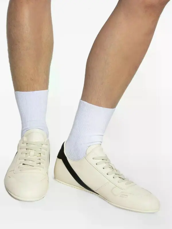 Rick Owens Minimal Leather Panel Sneakers - Neutrals