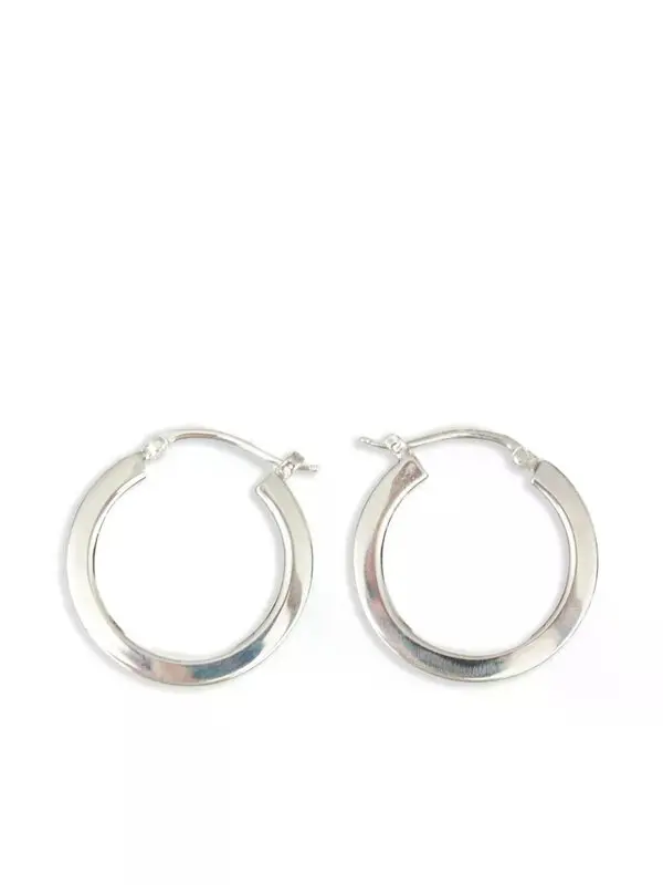MAISON MARGIELA Polished Hoop Earrings - Silver