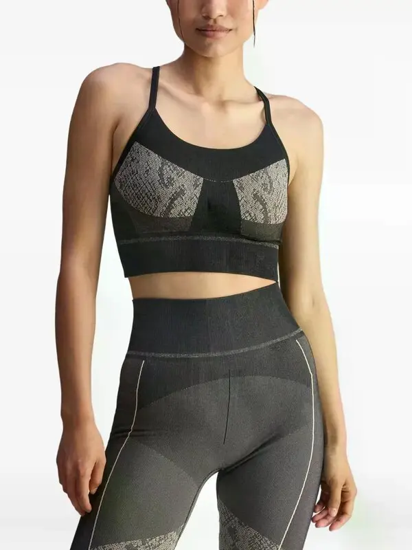 Adidas By Stella McCartney Snakeskin-print Sport Bra
