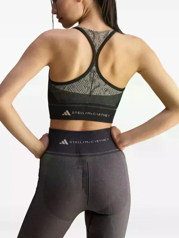 Adidas By Stella McCartney Snakeskin-print Sport Bra