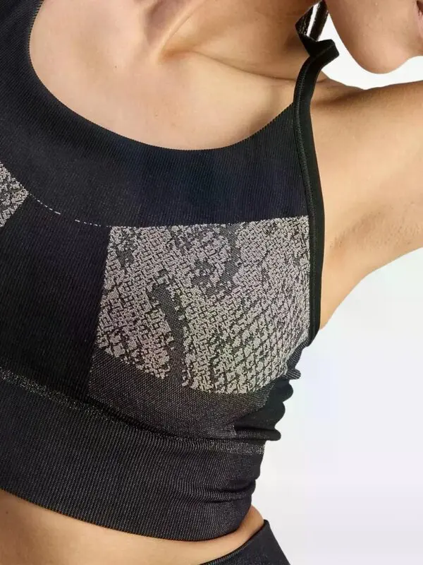 Adidas By Stella McCartney Snakeskin-print Sport Bra