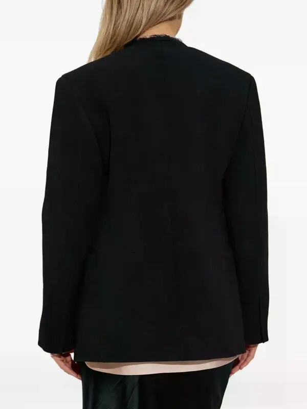 JIL SANDER Fringed Lapel Wool Jacket