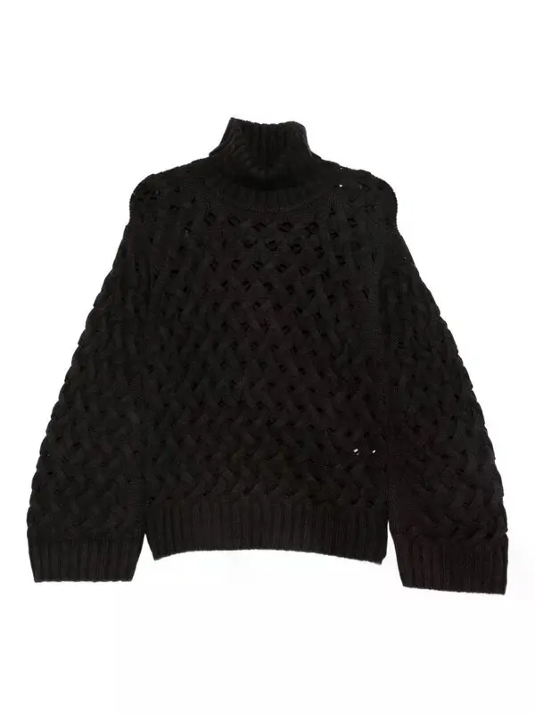 P.a.r.o.s.h Turtleneck Open-knit Sweater