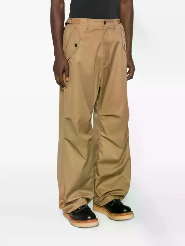 Dsquared2 Khaki Beige Gathered-knees Cargo Pants