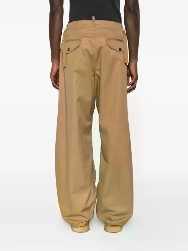 Dsquared2 Khaki Beige Gathered-knees Cargo Pants