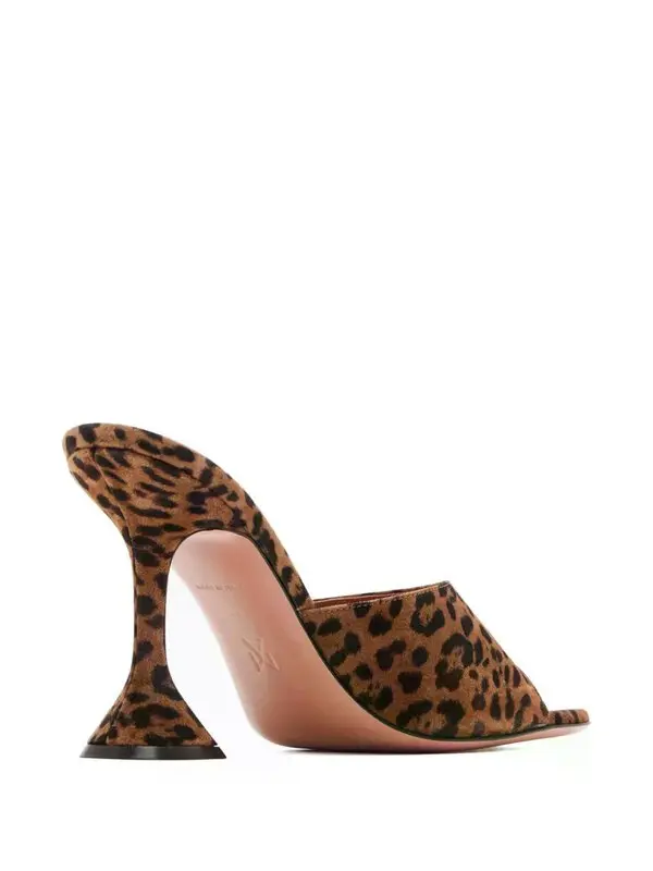 Amina Muaddi 95mm Leopard-print Heeled Sandals