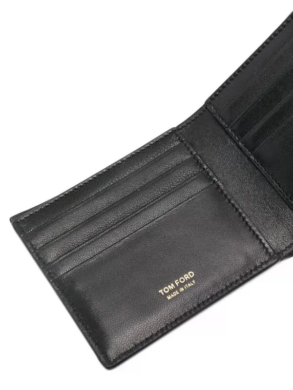 TOM FORD Embossed-logo Crocodile-print Wallet - Black