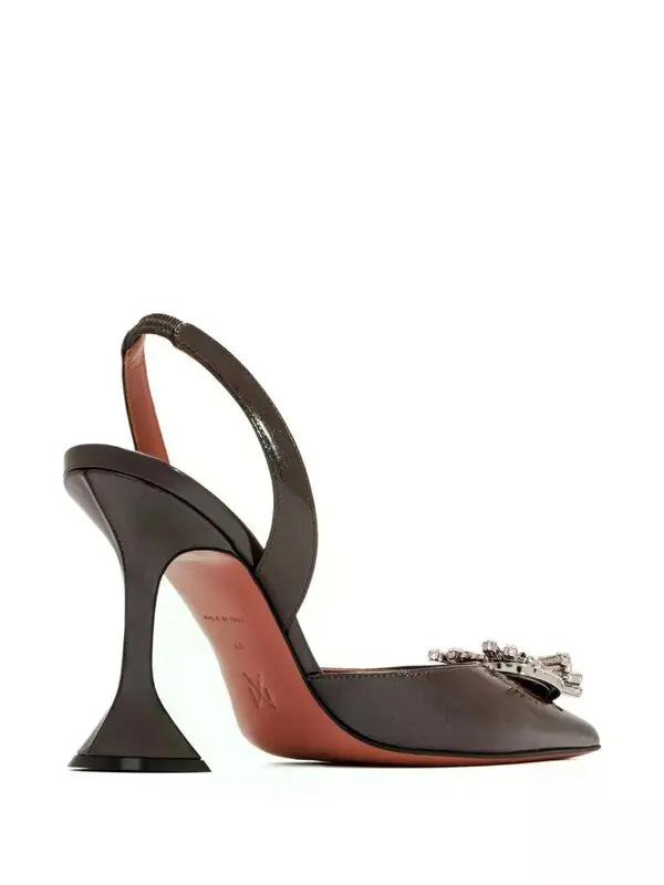 Amina Muaddi 95mm Crystal-embellished Slingback Pumps
