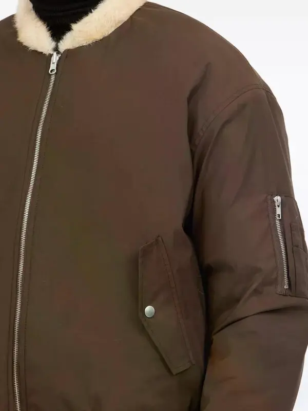 MAISON MARGIELA Shearling-lining Bomber Jacket - Brown