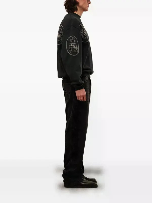 ROUGH. Circular-print Cotton Sweatshirt