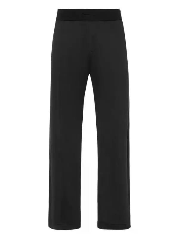 BILLIONAIRE Cotton Straight-leg Trousers - Black