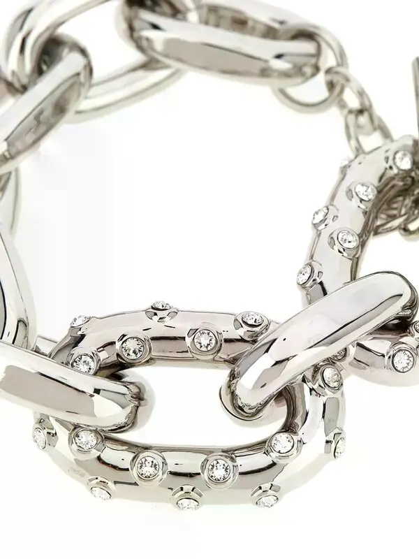 Rabanne Xl Link Crystal-embellished Chain Bracelet