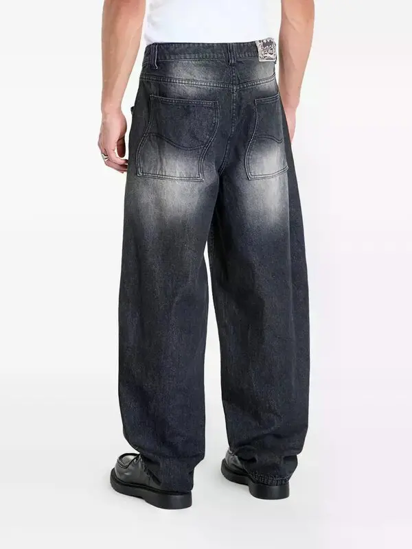 DIME Faded-wash Jeans - Black