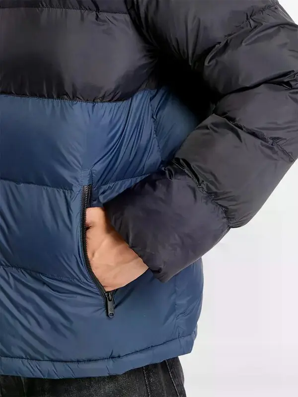Calvin Klein Hooded Colour-block Puffer Jacket