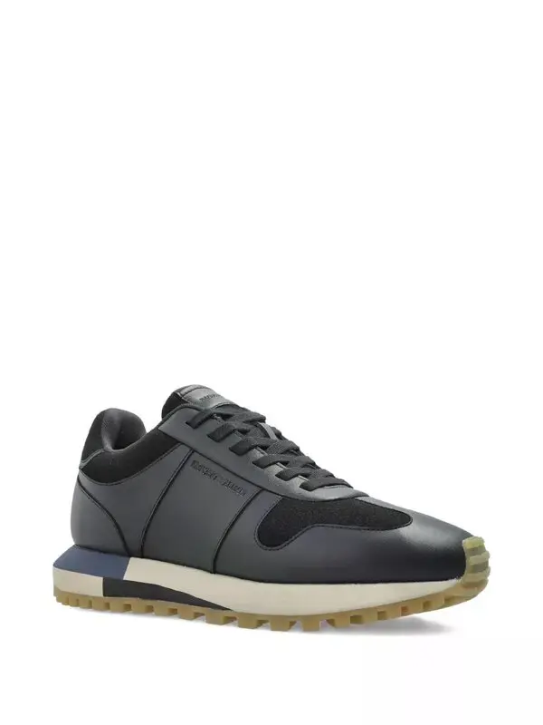 Emporio Armani Leather Panelled Sneakers
