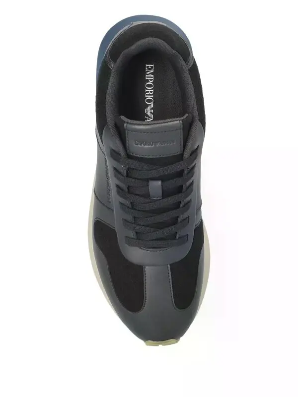Emporio Armani Leather Panelled Sneakers