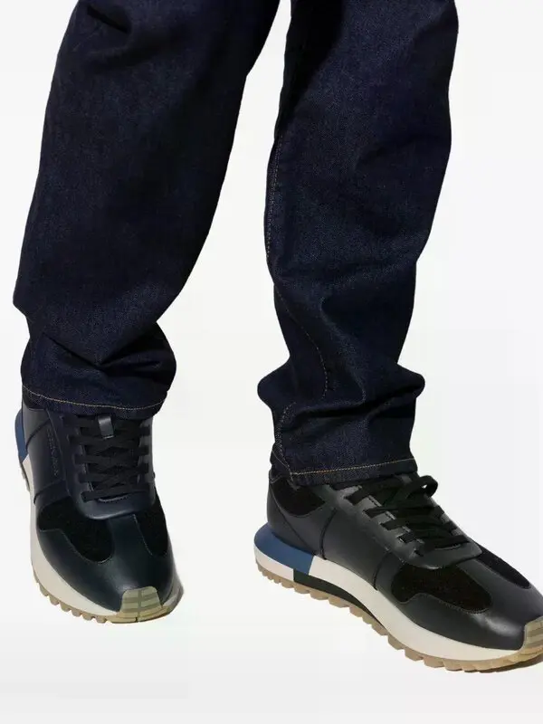 Emporio Armani Leather Panelled Sneakers