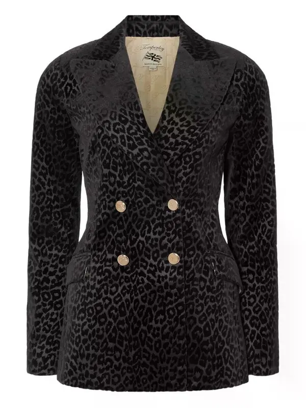 TEMPERLEY LONDON Leopard-pattern Double-breasted Blazer