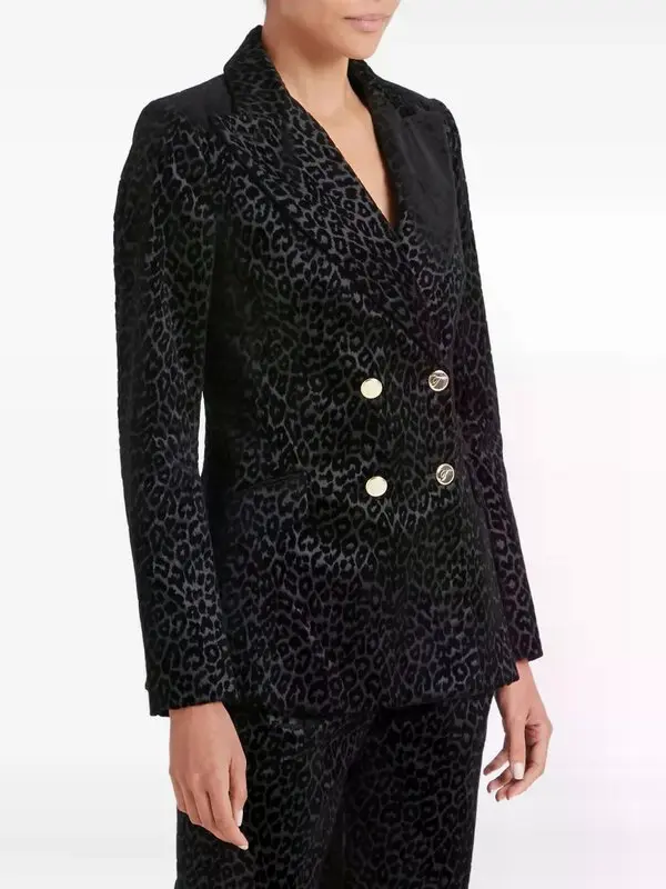 TEMPERLEY LONDON Leopard-pattern Double-breasted Blazer