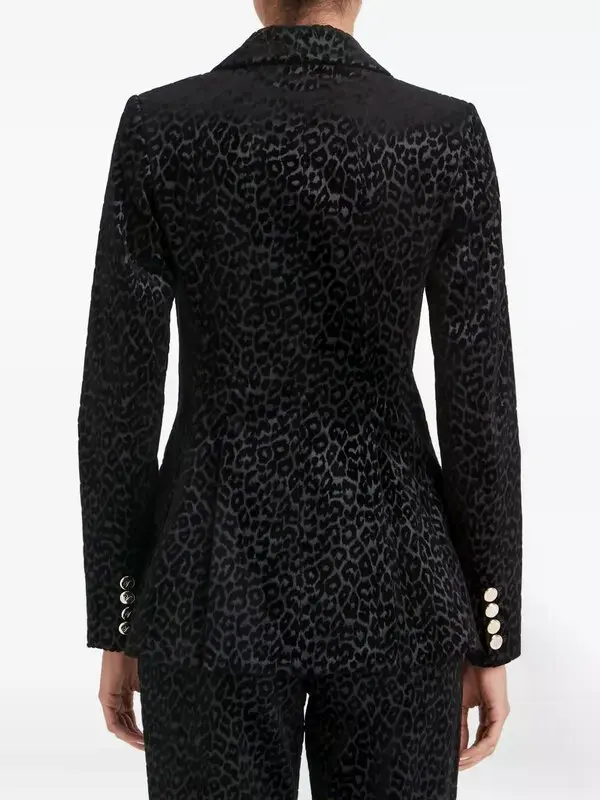 TEMPERLEY LONDON Leopard-pattern Double-breasted Blazer