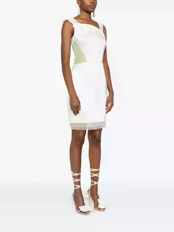GEMY MAALOUF Lace-insert Panelled Mini Dress