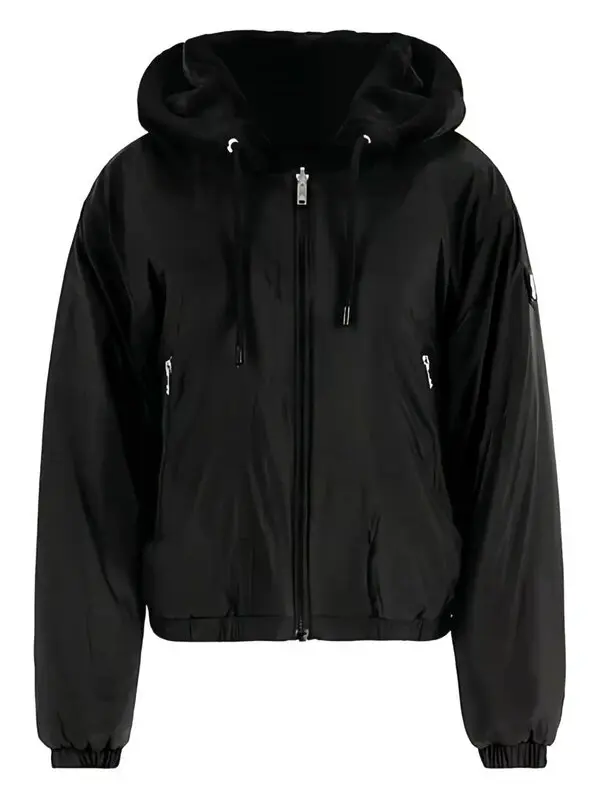 Moose Knuckles Hooded Zip-front Bomber Jacket