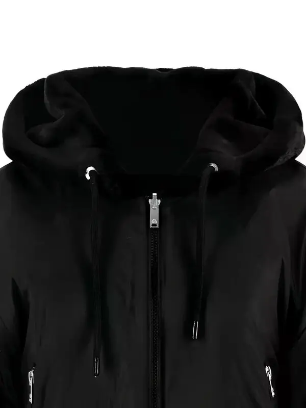 Moose Knuckles Hooded Zip-front Bomber Jacket