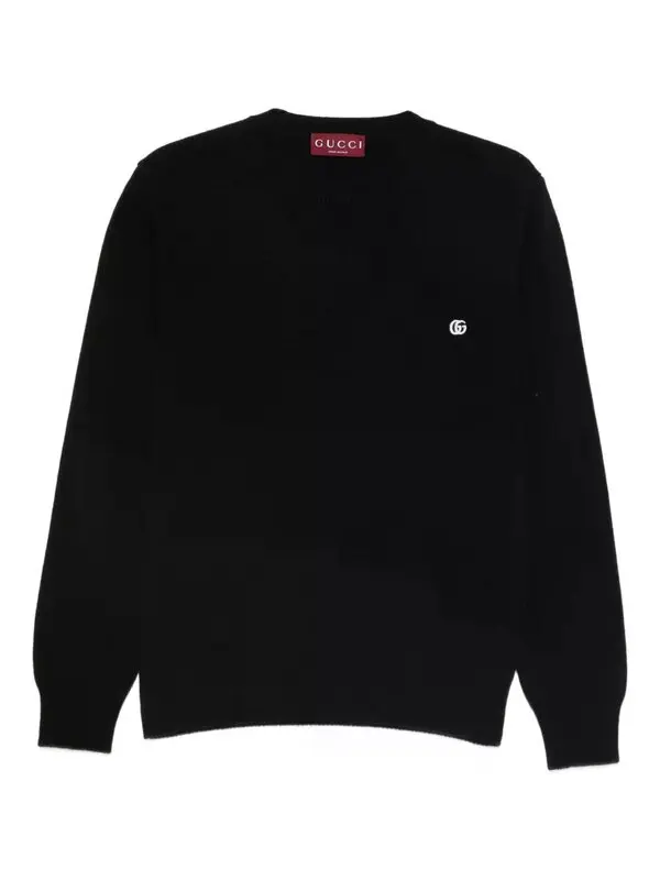 Gucci Logo Plaque Crew-neck Sweater
