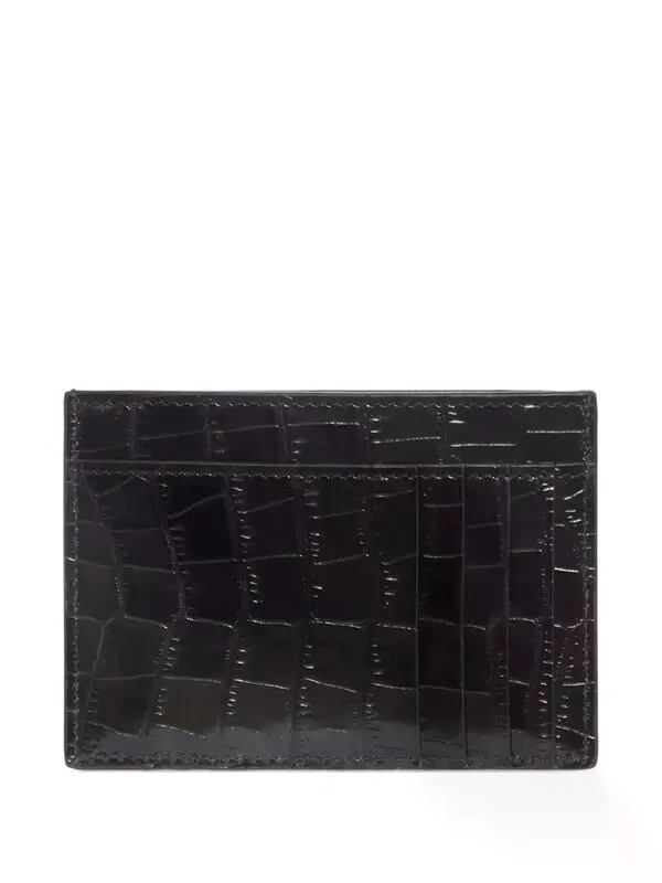 TOM FORD Crocodile-effect Leather Wallet - Black