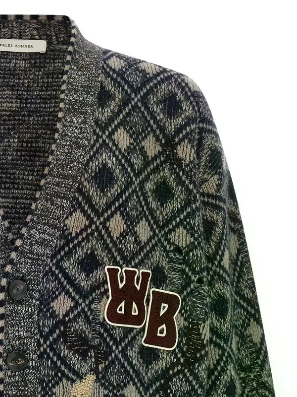 WALES BONNER Sibling Cardigan - Grey