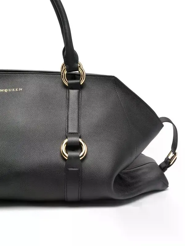 Alexander McQueen Farringdon Ring-detail Tote Bag - Black