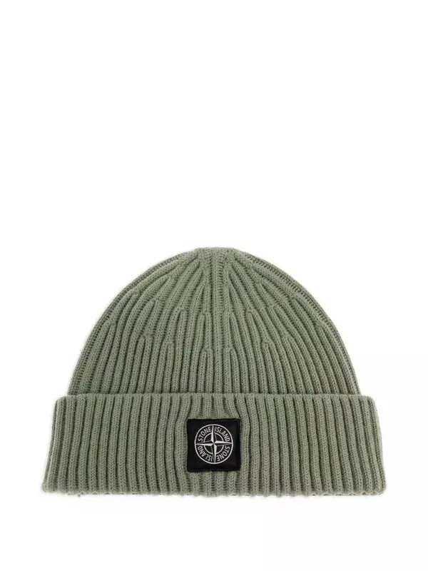 Stone Island Rib-knit Beanie - Green