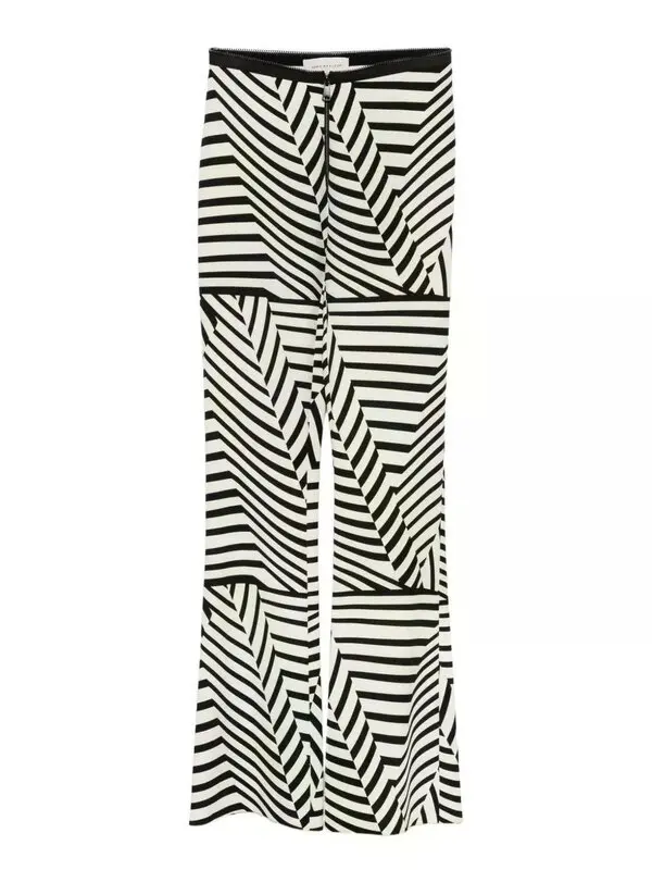 GEMY MAALOUF Stripe-pattern Trousers - Black